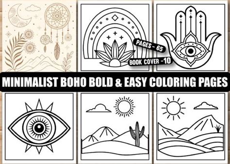 1 Minimalist Boho Coloring Pages Bold And Easy Designs And Graphics