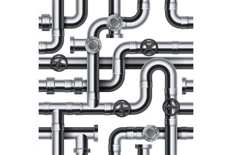Seamless Pipeline Pattern Realistic Water And Gas Engineeri