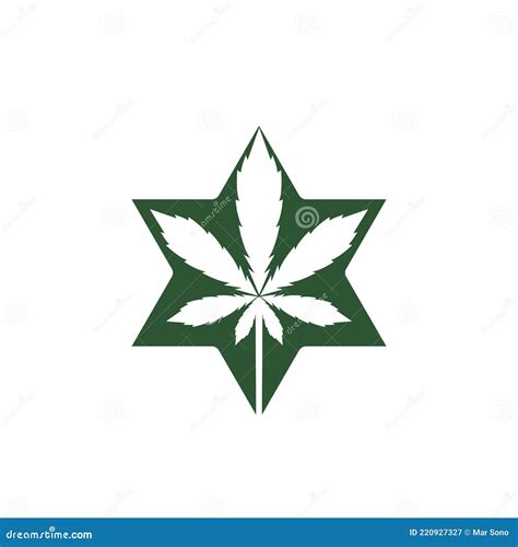 Cannabis Leaf Health Nature Logo Stock Vector Illustration Of