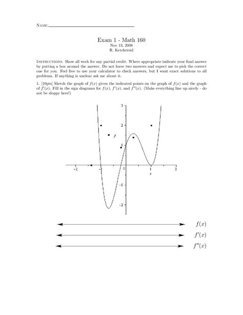 4 Questions Of Survey Of Calculus Exam 1 Math 160 Docsity