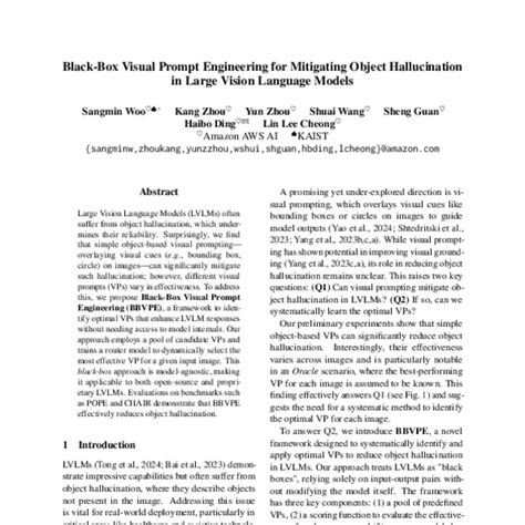 Black Box Visual Prompt Engineering For Mitigating Object Hallucination In Large Vision Language