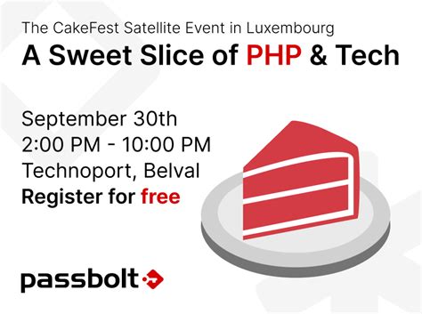 A Sweet Slice Of Tech PHP In Luxembourg CakeFest Satellite Event