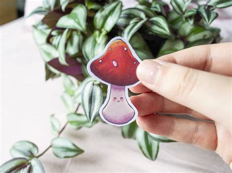 Cute Mushroom Sticker Pack Cute Mushroom Waterproof Vinyl Sticker