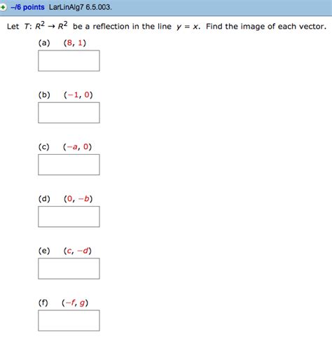 Solved Let T R R Be A Reflection In The Line Chegg Com