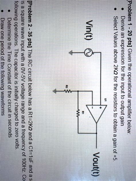Solved Draw One Period Of The Following Waveforms Vint Determine