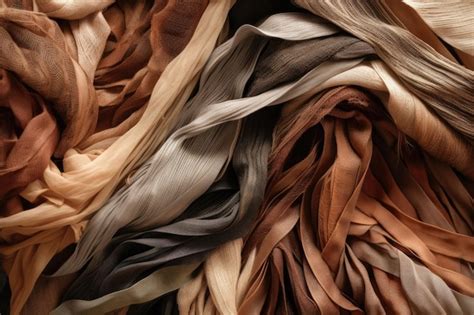 Premium Ai Image Abstract Composition Of Overlapping Woven Fabrics In Warm Earthy Tones