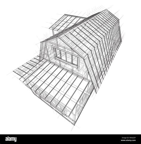House Sketch Vector Rendering Of 3d Stock Vector Image And Art Alamy
