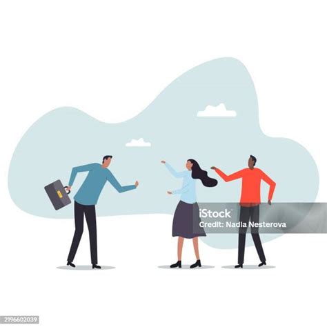 리더십을 위한 적극적인 의사소통 공격적이거나 수동적인 수용 없이 문제를 해결하기 위해 타협하는 행동비즈니스 개념평면적인 성격 감정에 대한 스톡 벡터 아트 및 기타 이미지