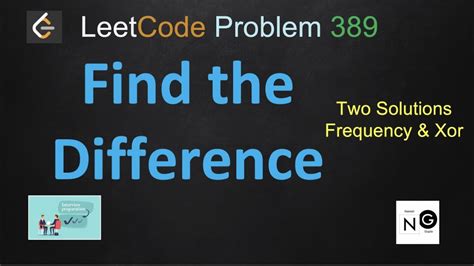 Find The Difference Find The Difference Leetcode Leetcode 389 Two