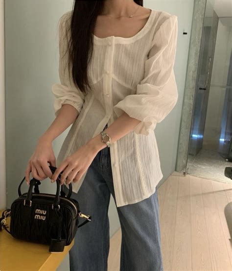 히스 포스터 롱캐롯 블라우스 여리핏 가을 하객룩 데일리 출근룩 3c