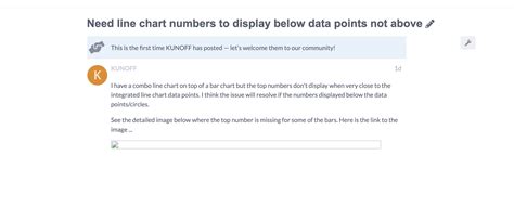 Need Line Chart Numbers To Display Below Data Points Not Above Metabase Discussion