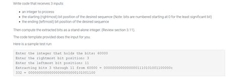 solved write code that receives 3 inputs an integer to