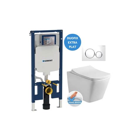 Pack Wc Bati Support Geberit Extra Plat Up720 Wc Swiss Aqua Technologies Suspendu Infinitio