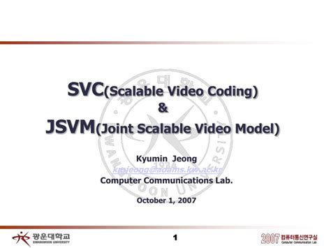 Ppt Svc Scalable Video Coding Jsvm Joint Scalable Video Model