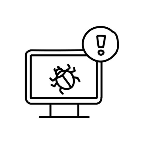 Premium Vector Computer Bug Icon Hand Drawn Vector Illustration
