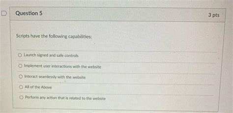 Solved Scripts Have The Following Capabilities Launch