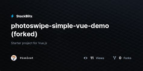 Photoswipe Simple Vue Demo Forked Stackblitz
