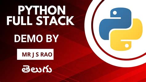 Python Full Stack Demo By Mr J S Rao 19th June 2023 Vlr Training 9059868766 Youtube