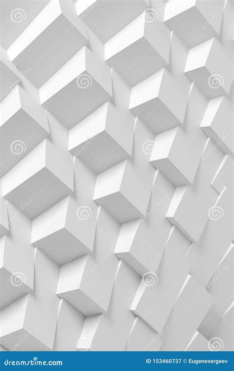 Abstract White 3d Geometric Pattern Stock Illustration Illustration Of Wall Texture 153460737
