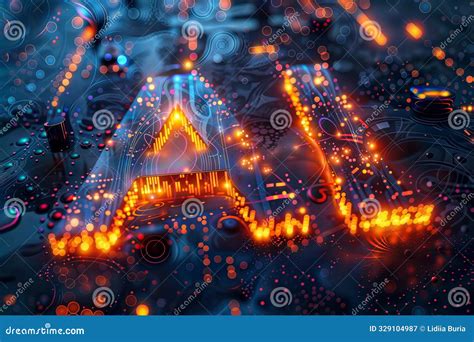 Abstract Neural Network Visualization Generative Ai Stock Illustration Illustration Of
