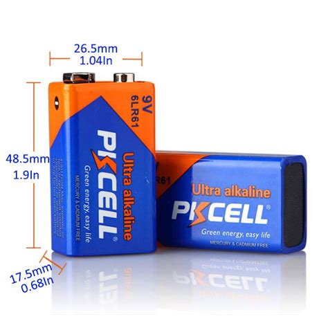 4pcs 9volt Batteries 6lr61 En22 Pp3 9v Industrial Alkaline For Smoke Detector Ebay