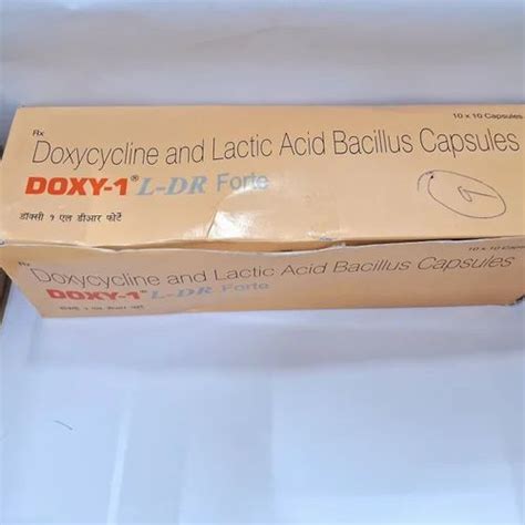 Doxy 1 L Dr Forte Cap Doxycycline And Lactic Acid Bacillus Capsules Packaging Size 10x10 At