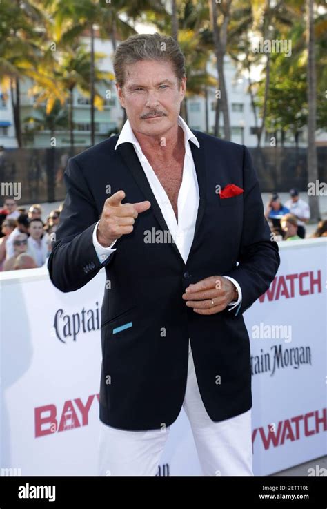 David Hasselhoff Is Seen During Arrivals At The Baywatch World Premier