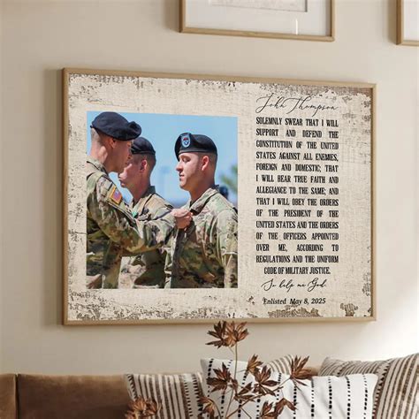 Oath Of Enlistment Oath Of Commissioned Officer Personalized Canvas