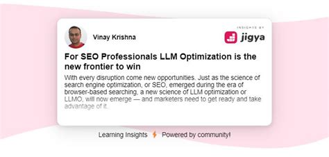 Aayush Gautam On Linkedin For Seo Professionals Llm Optimization Is