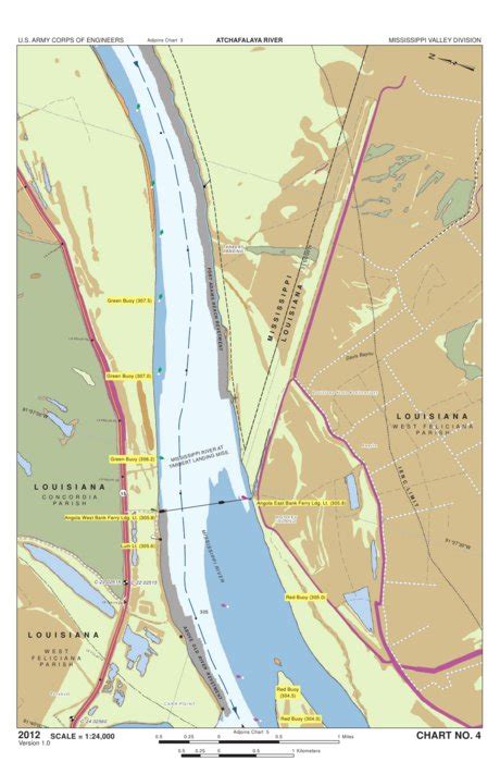 Chart 4 Mississippi River At Tarbert Landing Map By Us Army Corps Of