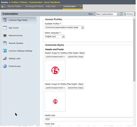 Quick Startbasic Customization Modern And Standard