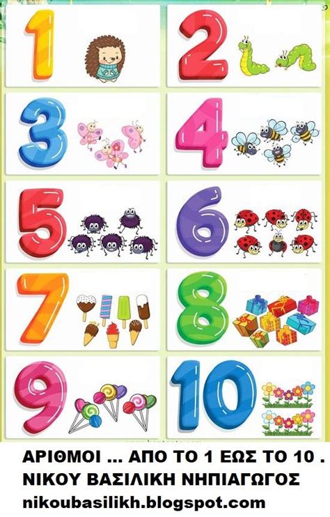 ΝΙΚΟΥ ΒΑΣΙΛΙΚΗ ΝΗΠΙΑΓΩΓΕΙΟ ΔΗΜΙΟΥΡΓΙΑΣ ΑΡΙΘΜΟΙ ΚΑΙ ΔΙΑΔΡΑΣΤΙΚΑ ΠΑΙΧΝΙΔΙΑ E1 Numbers Preschool