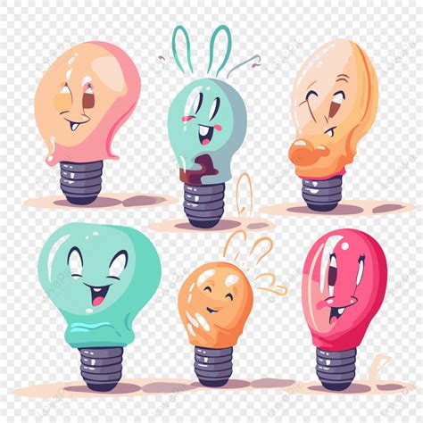 전구 벡터클립 아트만화상표 Png 일러스트 무료 다운로드 Lovepik