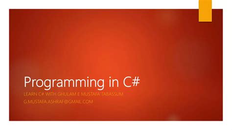 Learn C Programming With Gmt Ppt