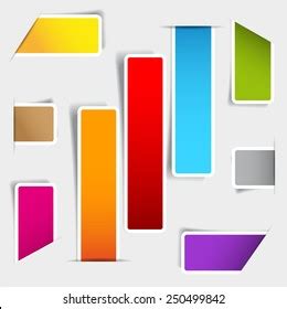 Set Blank Rectangle Labels Rounded Corners Stock Vector Royalty Free Shutterstock