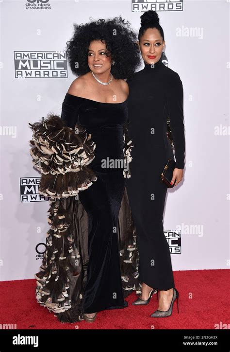 Diana Ross Left And Tracee Ellis Ross Arrive At The 42nd Annual