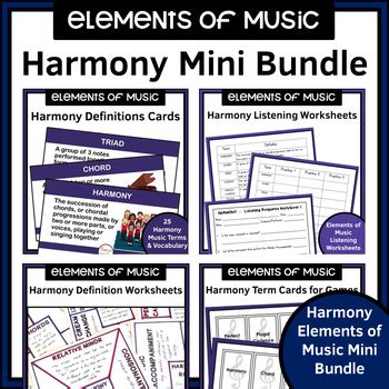 Harmony Elements Of Music Activities Bundle By Jooya Teaching Resources