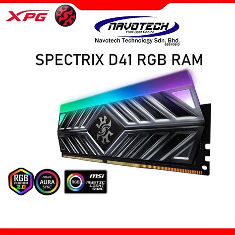 Adata Ram D41 Xpg Spectrix D41 Ddr4 Rgb Gaming Ram Shopee Philippines