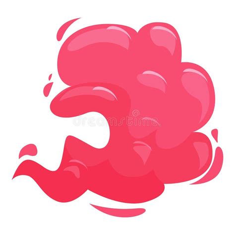 Cartoon Illustration Of Pink Slime Splashing Stock Vector