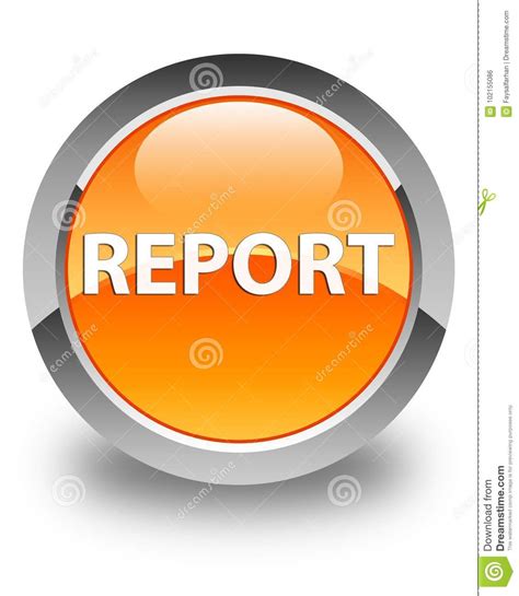 Report Glossy Orange Round Button Stock Illustration Illustration Of Graph Round 102155086