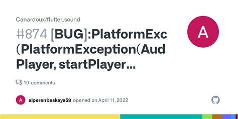 [bug] platformexception platformexception audio player startplayer