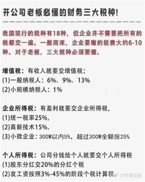 开公司，老板必须要懂的三大税种！！！ 知乎