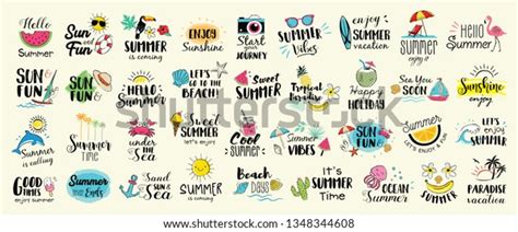 여름 휴가 여행 해변 휴가 태양에 스톡 벡터로열티 프리 1348344608