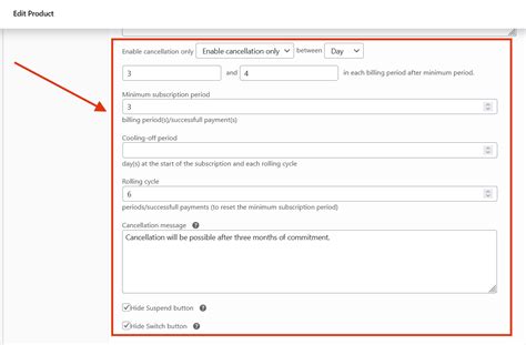 Woocommerce Subscriptions Custom Cancellation Rules
