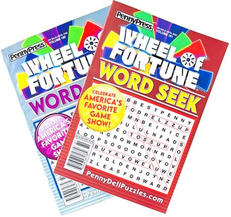 New Lot Of 2 Penny Press Wheel Of Fortune Word Seek Search Find Puzzle