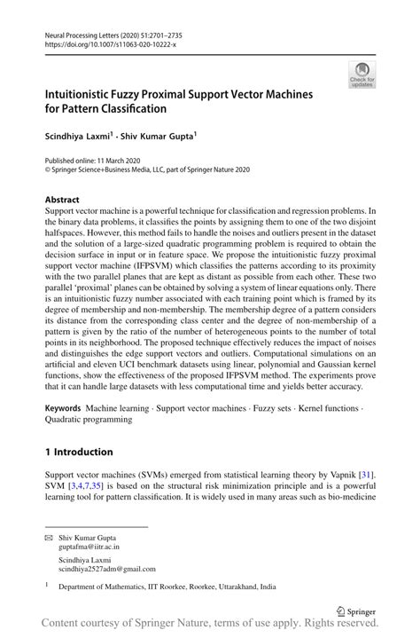 intuitionistic fuzzy proximal support vector machines for pattern
