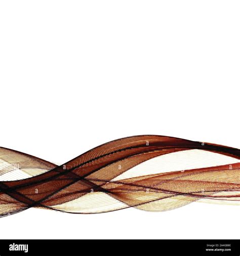 Abstract Gold Wavy On White Background With Golden Color Smooth Curves Wave Lines For Luxury