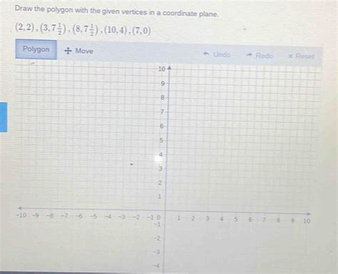 Solved Draw The Polygon With The Given Vertices In A Coordinate Plane