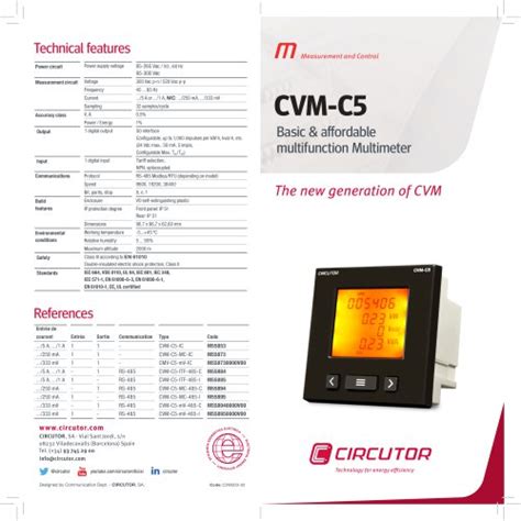 Power Analyzers For Panel Cvm B100 Cvm B150 Circutor Pdf Catalogs