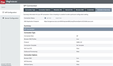 Install And Configure The Pingfederate Identity Provider For Cisco